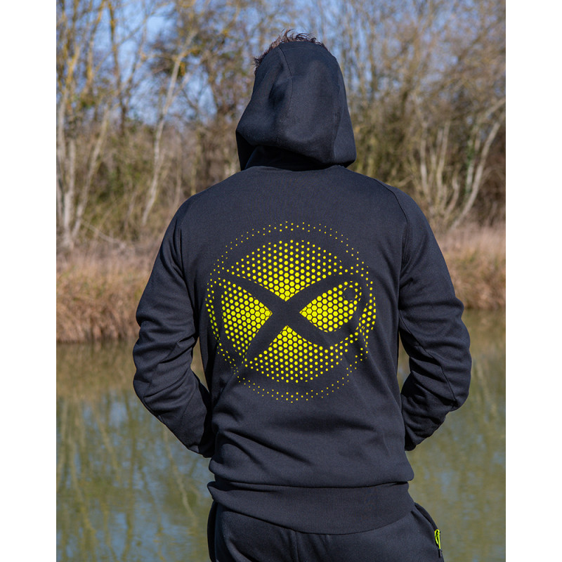 SWEAT A CAPUCHE LARGE FADE LOGO HOODY BLACK LIM MATRIX